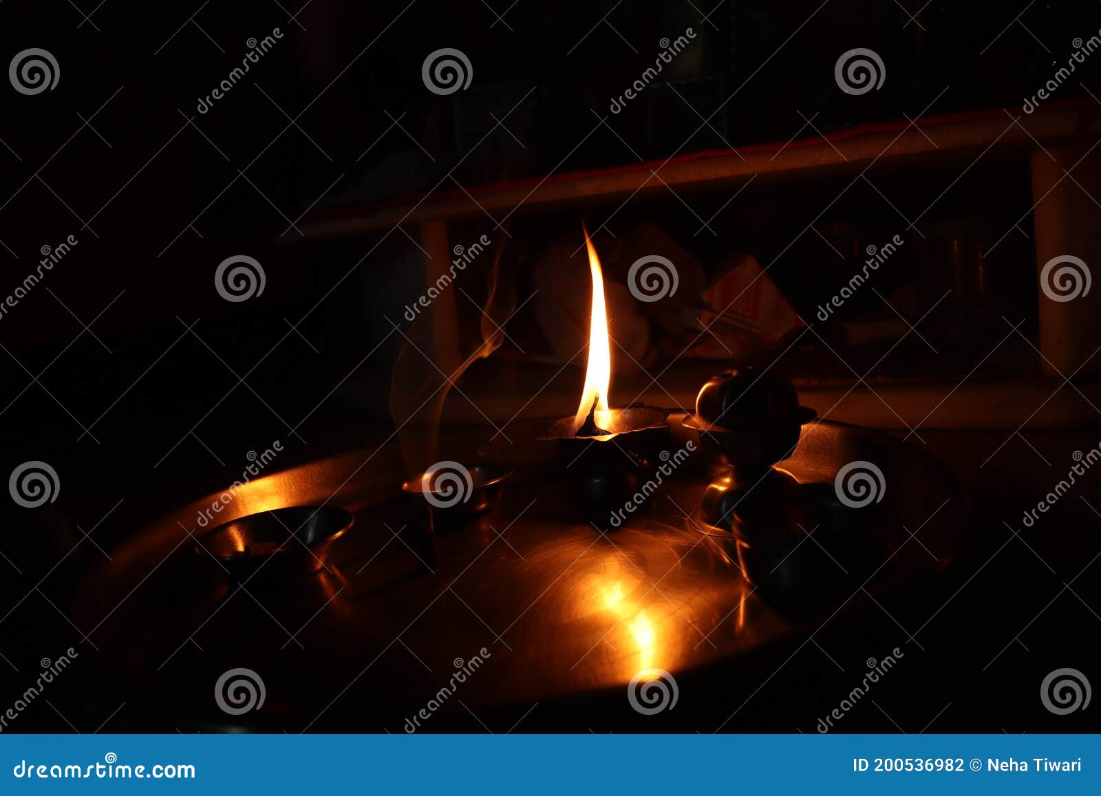 Flame Light Prayer Devotional Dark Background Stock Photo - Image of ...