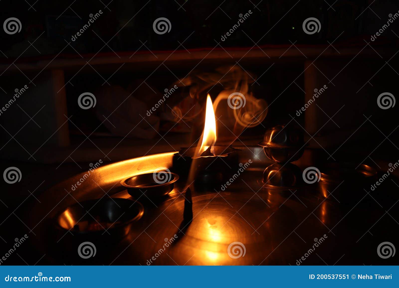 Flame Light Prayer Devotional Dark Background Stock Image - Image of ...