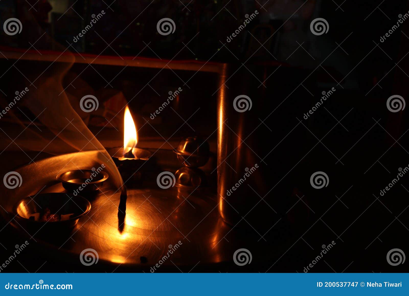 Flame Light Prayer Devotional Dark Background Stock Image - Image of ...