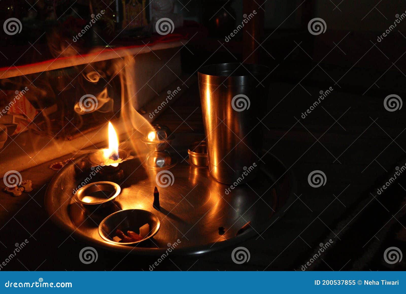 Flame Light Prayer Devotional Dark Background Stock Image - Image of ...