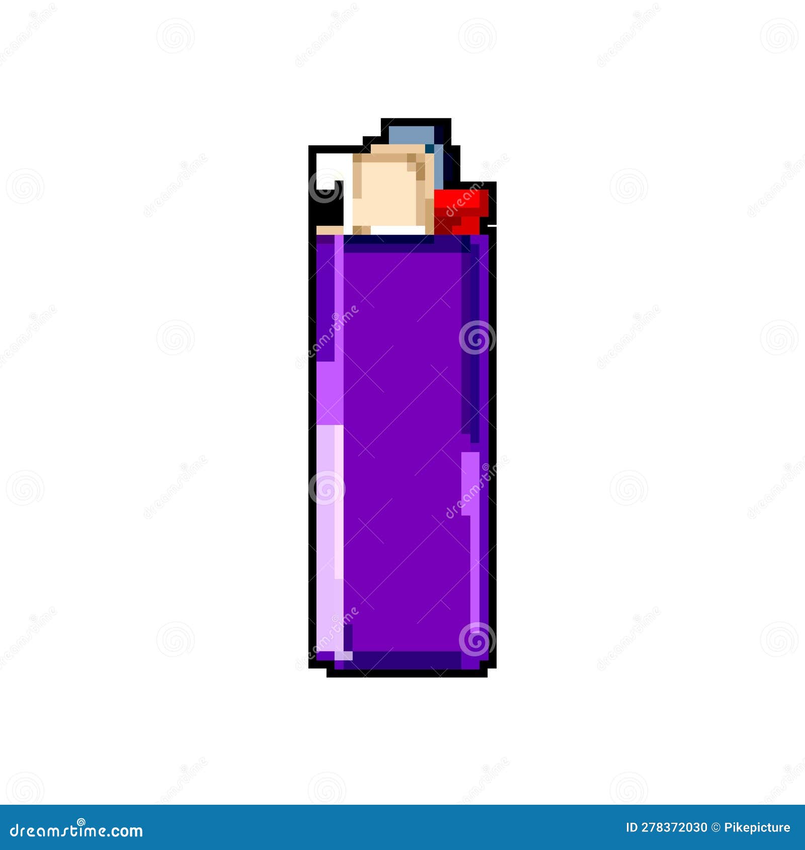 Flame Lighter Fire Game Pixel Art Vector Illustration Stock Vector ...