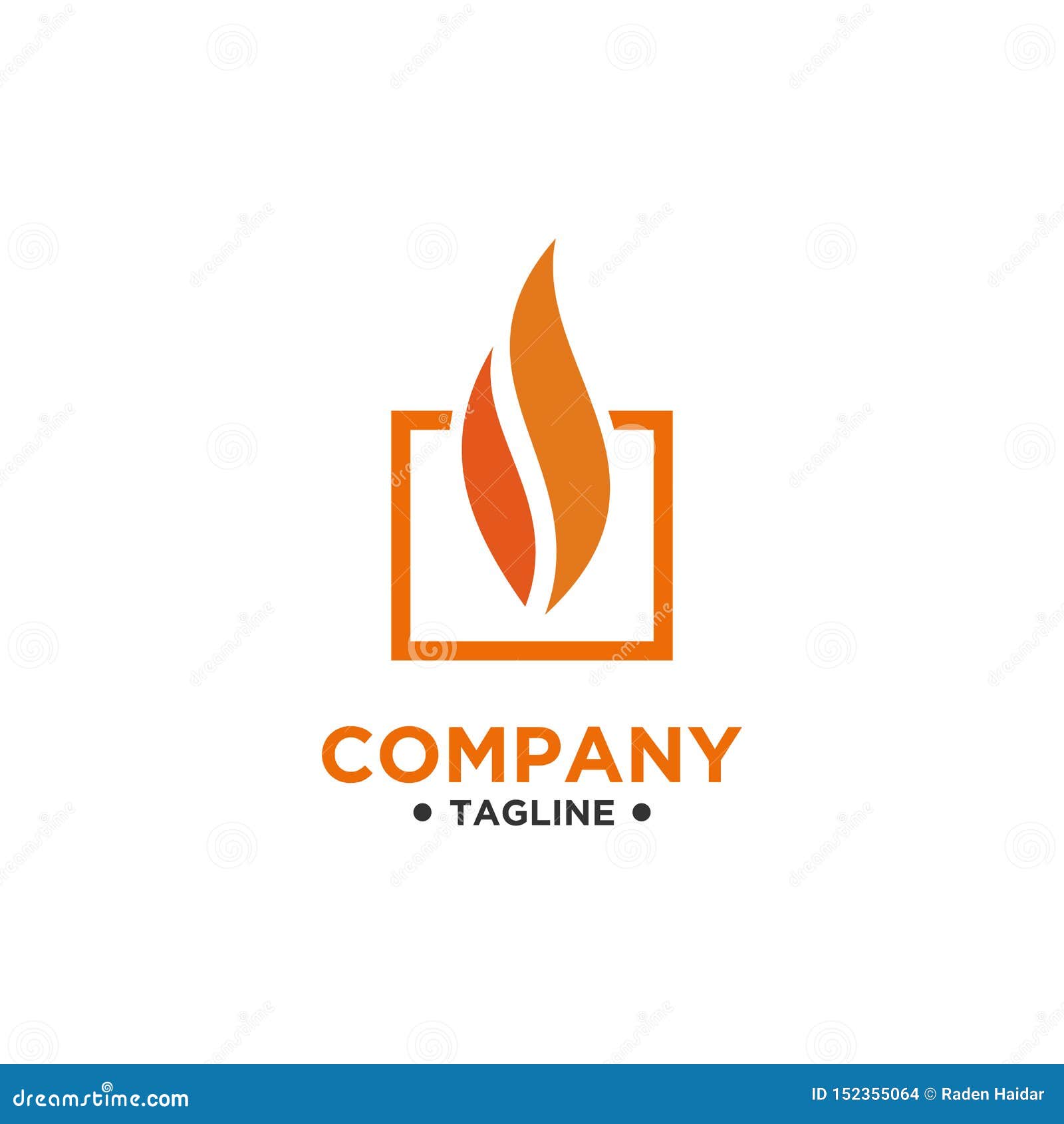 Flame Logo Design Simple Minimalist Style Stock Vector - Illustration ...