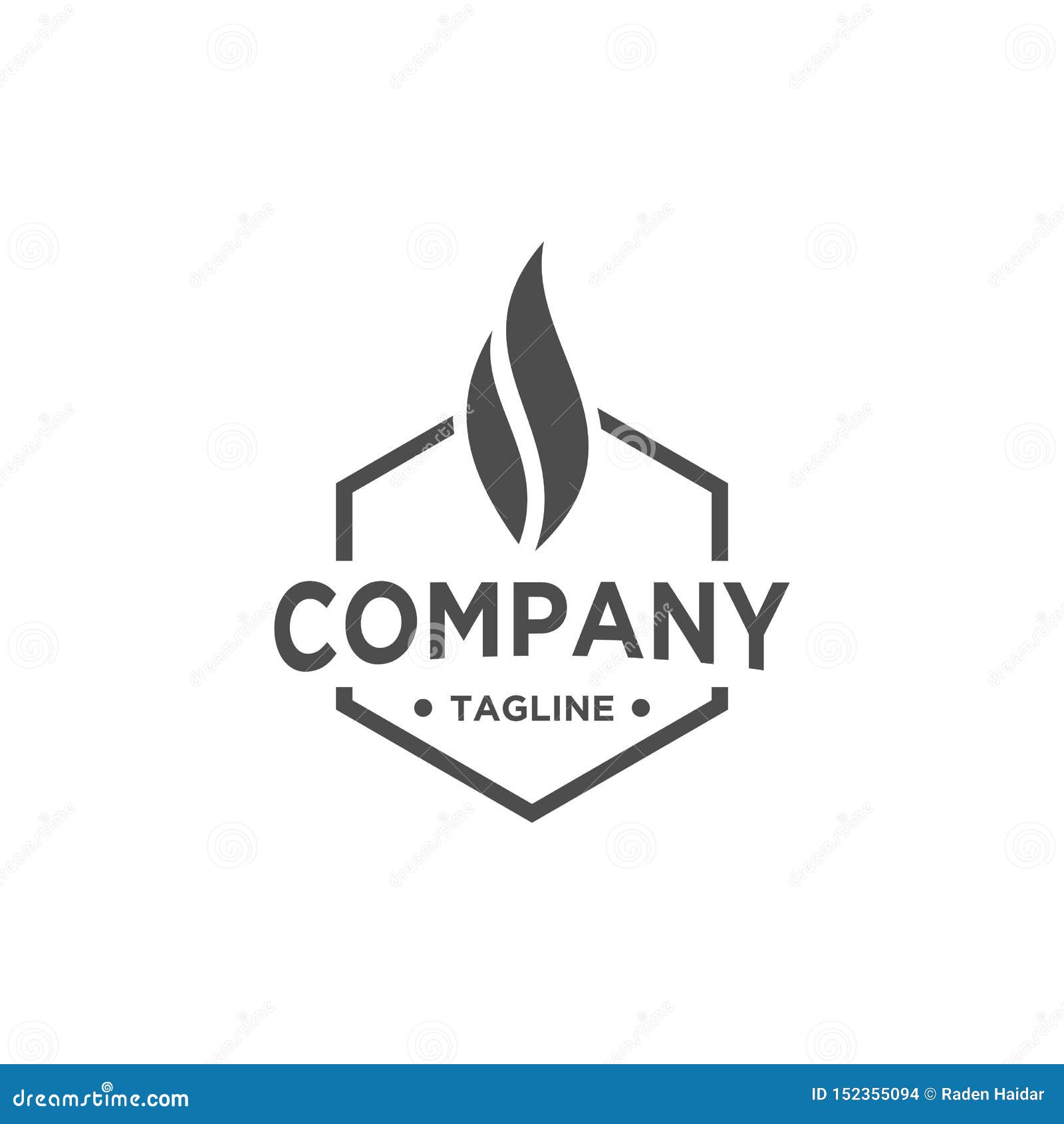Flame Logo Design Simple Minimalist Style Stock Vector - Illustration ...