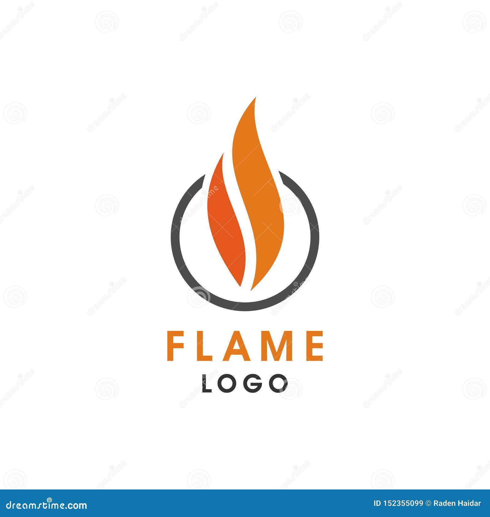 Flame Logo Design Simple Minimalist Style Stock Vector - Illustration ...