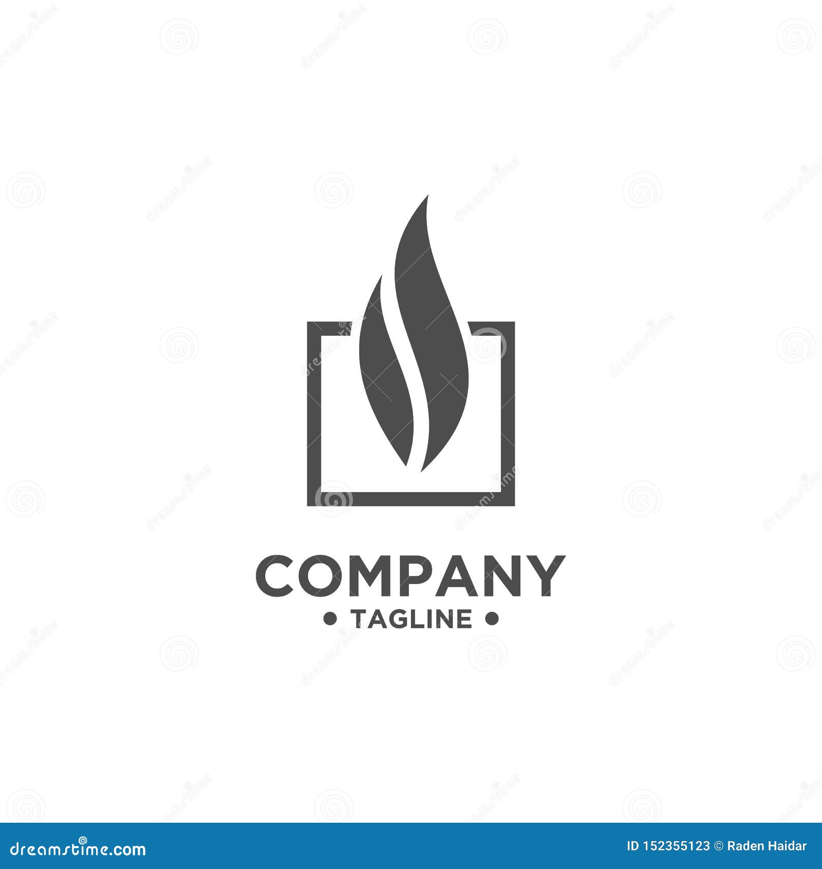 Flame Logo Design Simple Minimalist Style Stock Vector - Illustration ...