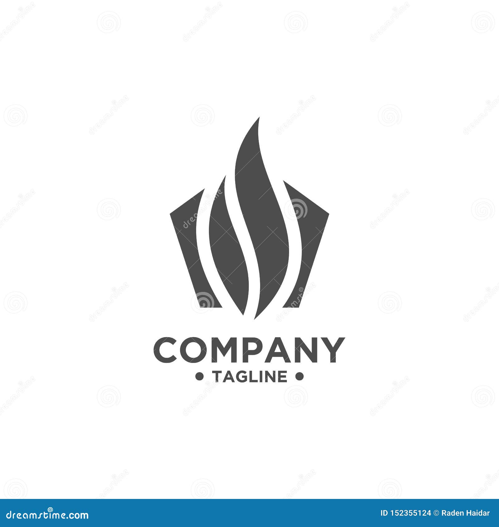 Flame Logo Design Simple Minimalist Style Stock Illustration ...