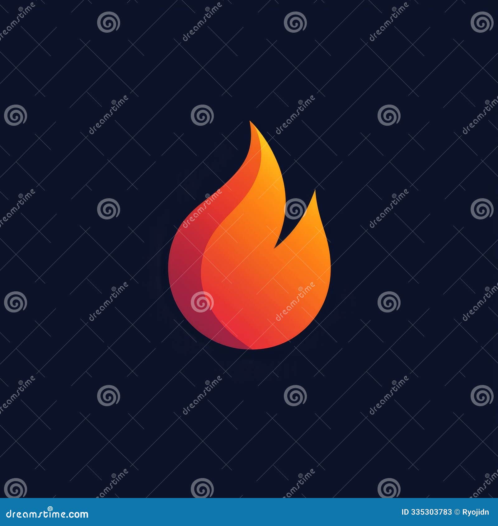 Flame Logo stock illustration. Illustration of professional - 335303783