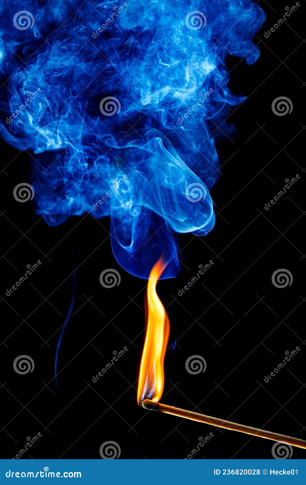 Flame of a Matchstick on Black Background Stock Photo - Image of glow ...
