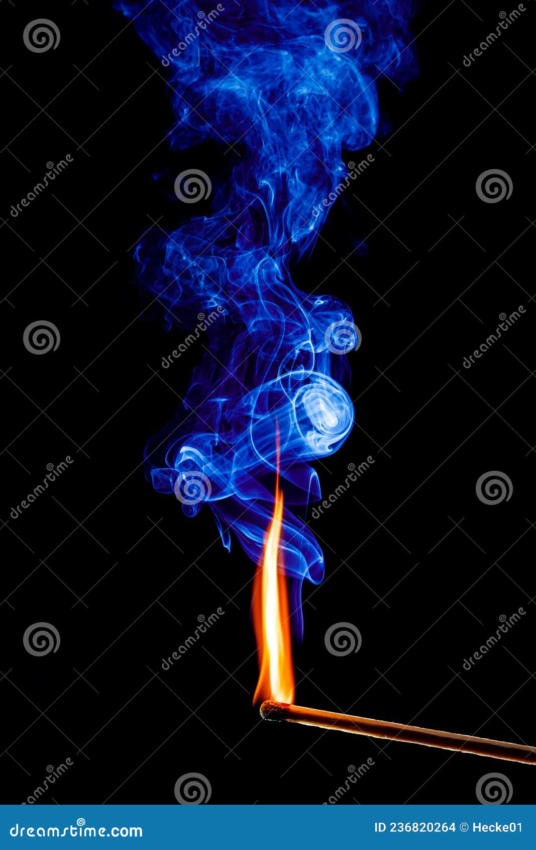 Flame of a Matchstick on Black Background Stock Photo - Image of burned ...