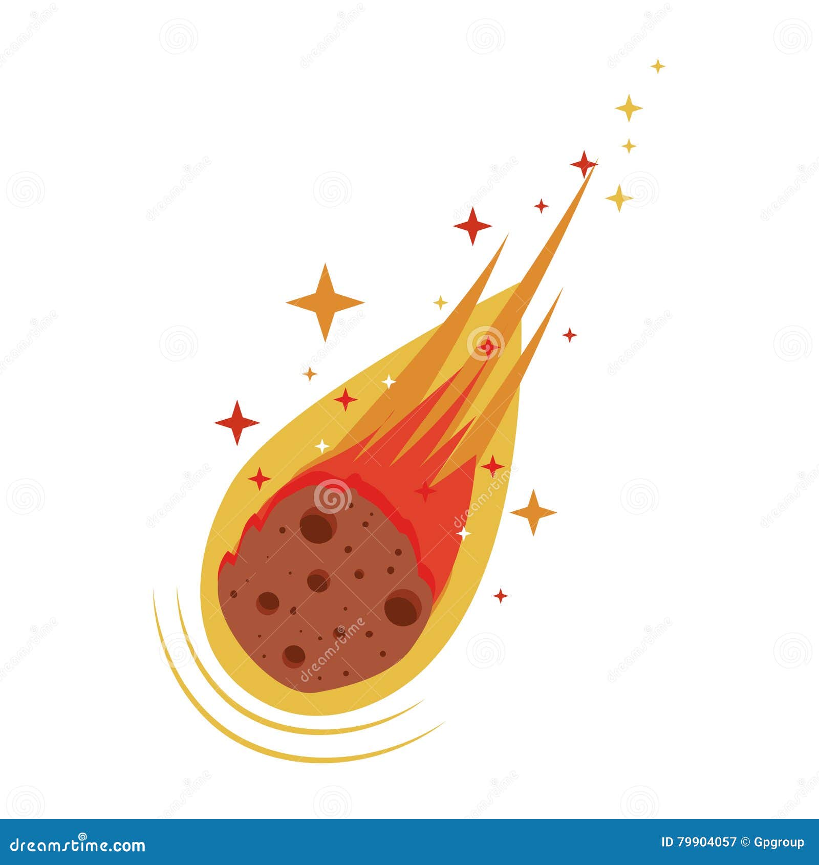 Flame meteorite icon stock vector. Illustration of fire - 79904057