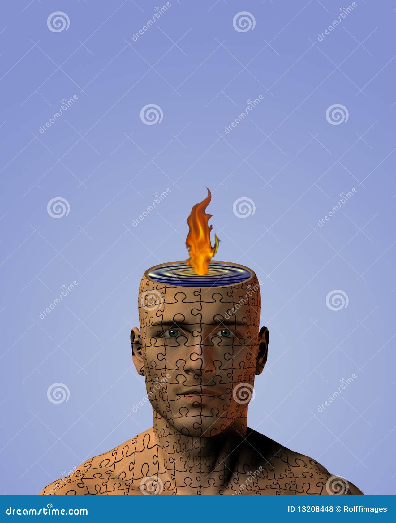 Flame Mind stock illustration. Illustration of engineering - 13208448