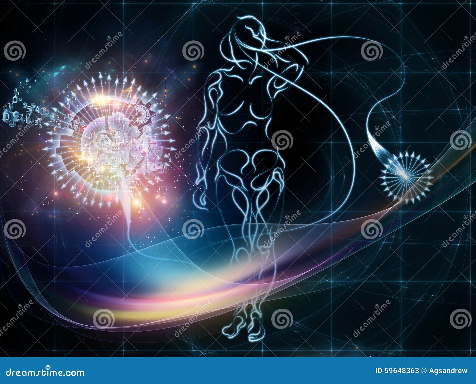 The Flame of Mind stock illustration. Illustration of background - 59648363