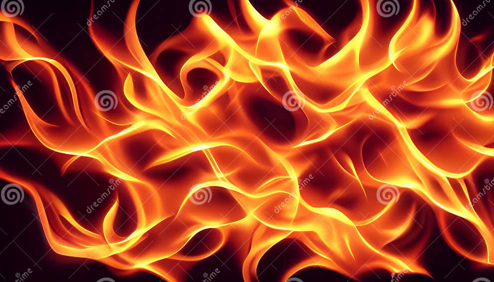 Flame Motion on Abstract Background. Red Fire Texture, Orange Burn ...