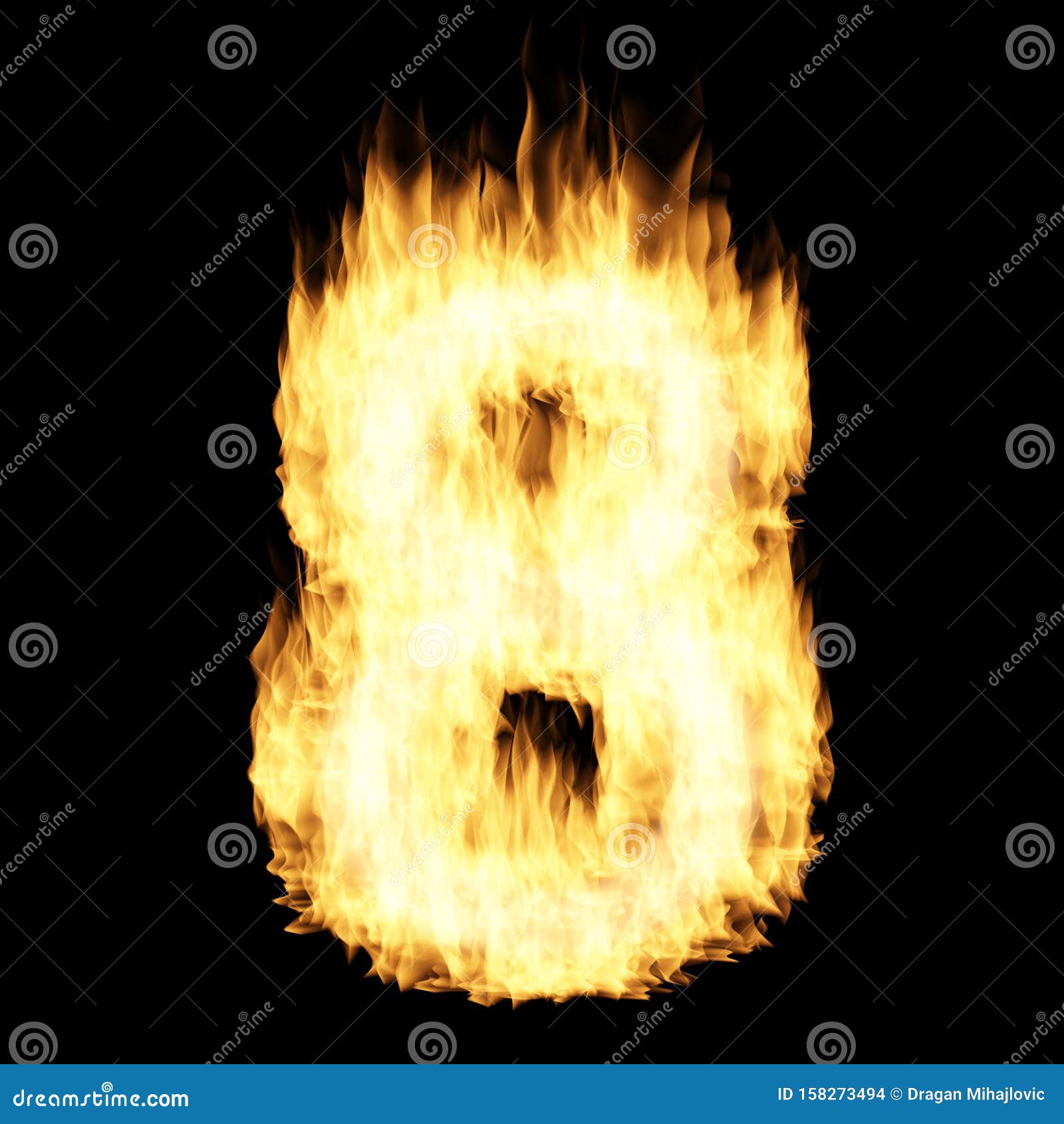 Flame number Eight stock illustration. Illustration of beautiful ...