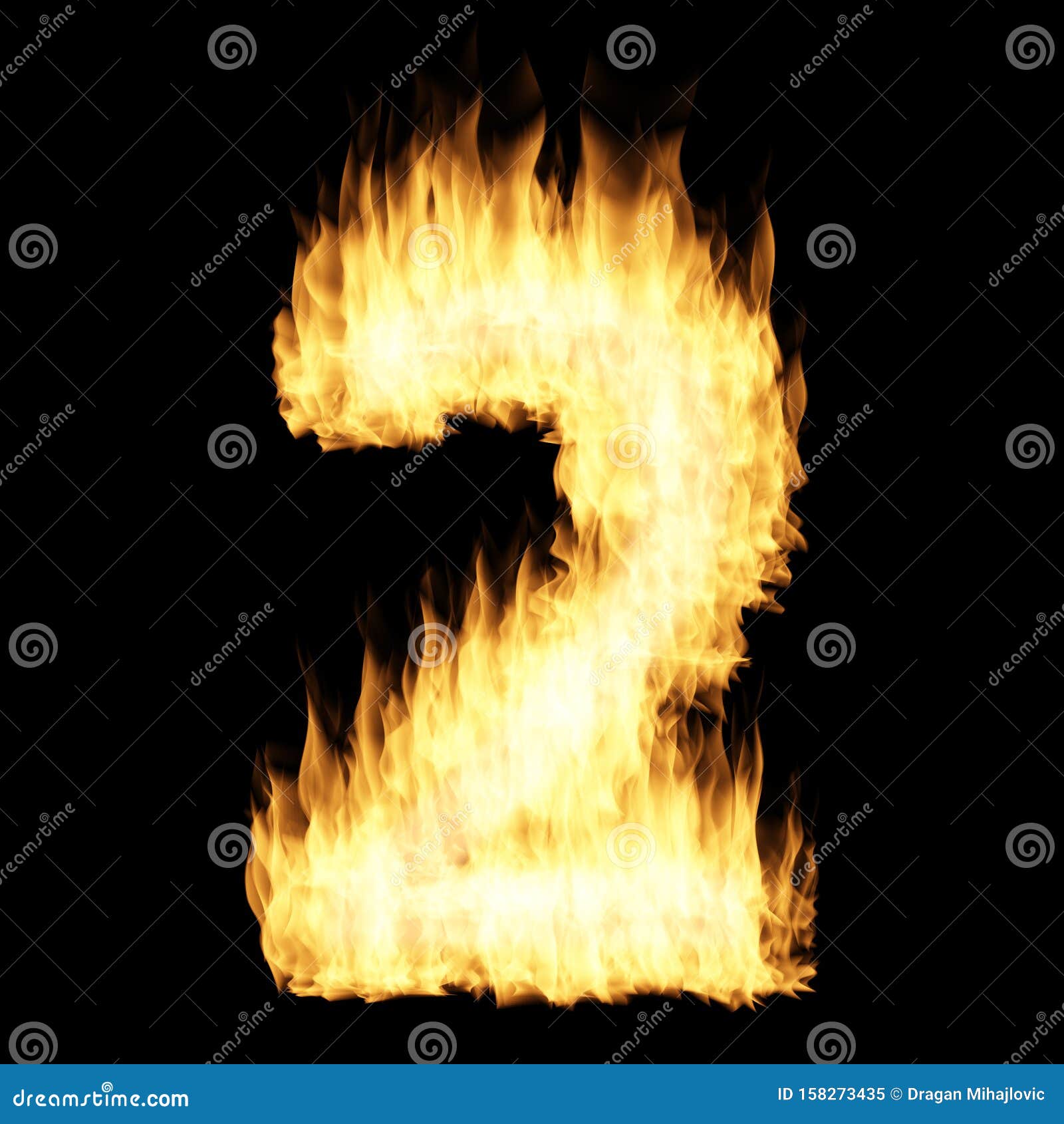 Flame number Two stock illustration. Illustration of eight - 158273435