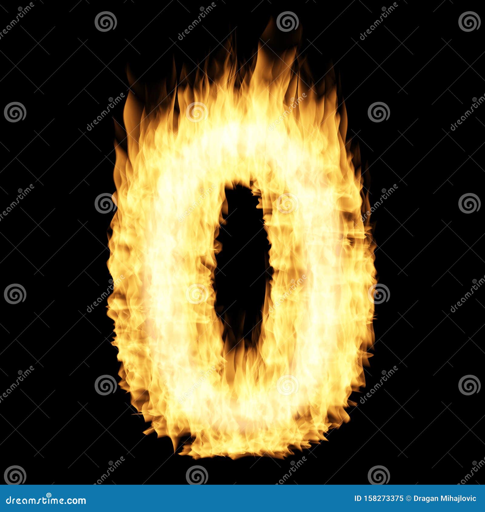 Flame number Zero stock illustration. Illustration of conceptual ...