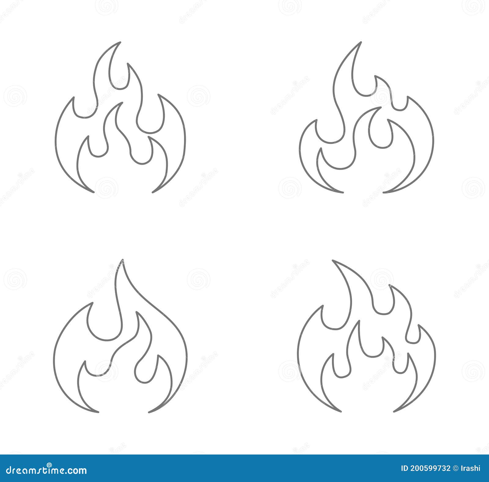 Flame icon vector design stock vector. Illustration of bonfire - 200599732