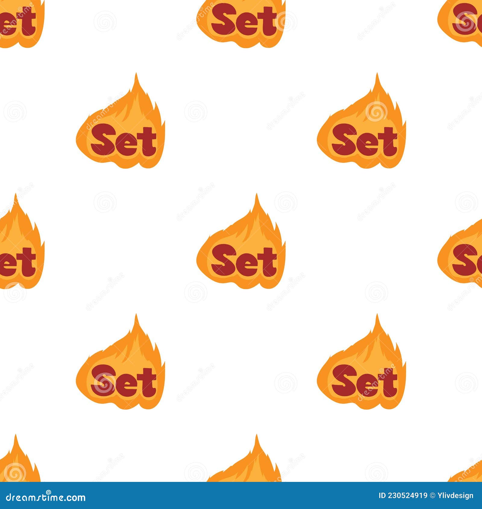 Flame Pattern Seamless Vector Stock Vector - Illustration of burn ...