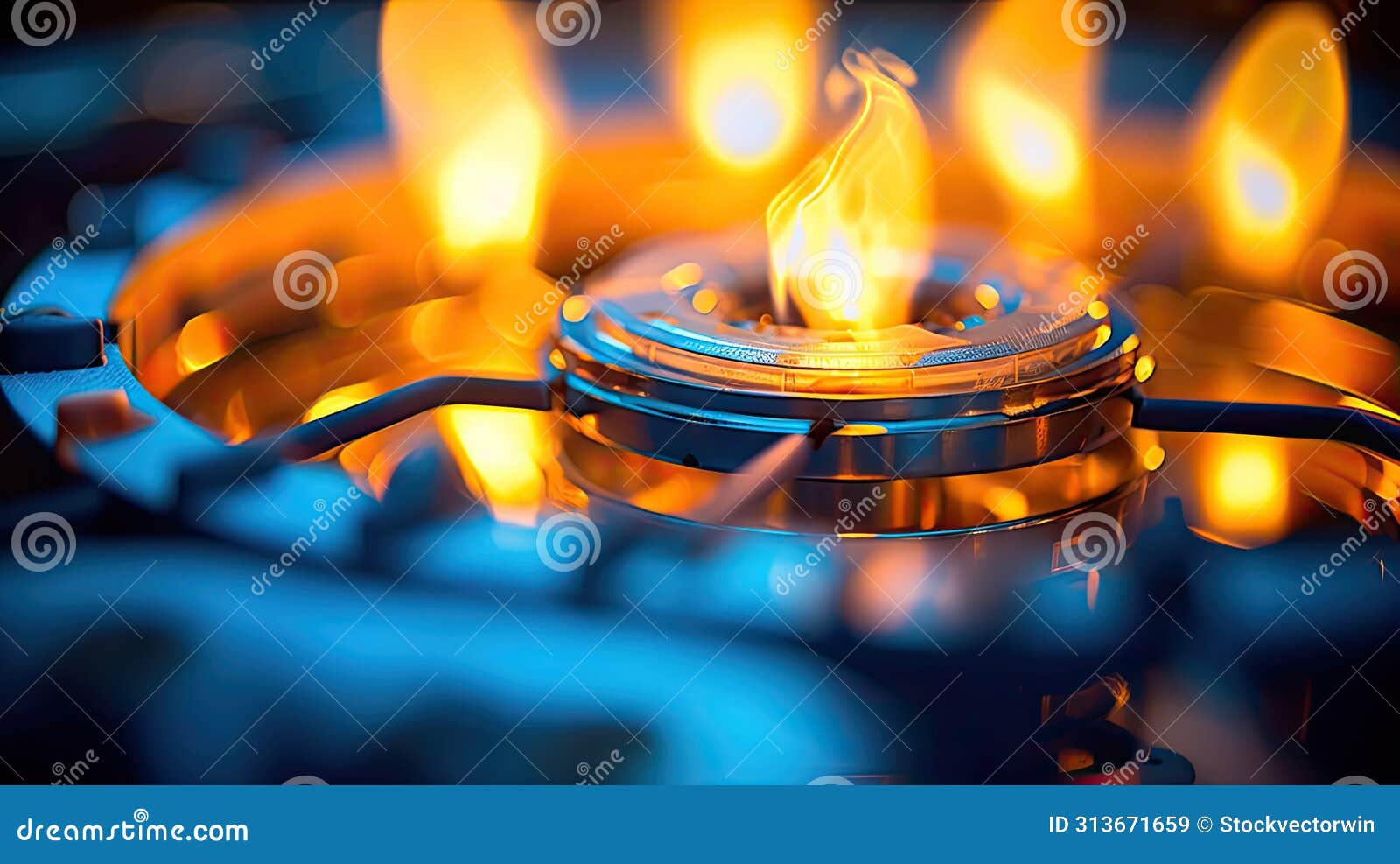 Flame pilot light stock illustration. Illustration of ignition - 313671659