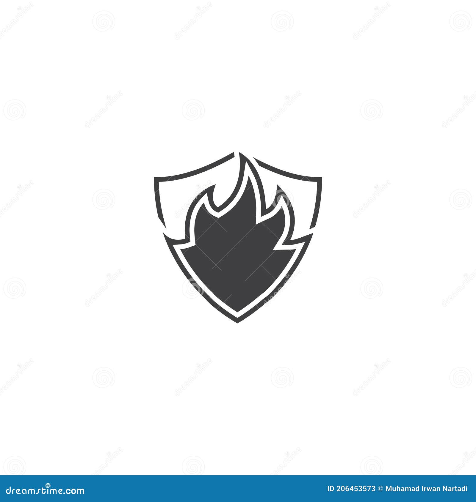 Flame Protection, Fire Shield. Vector Logo Icon Template Stock Vector ...