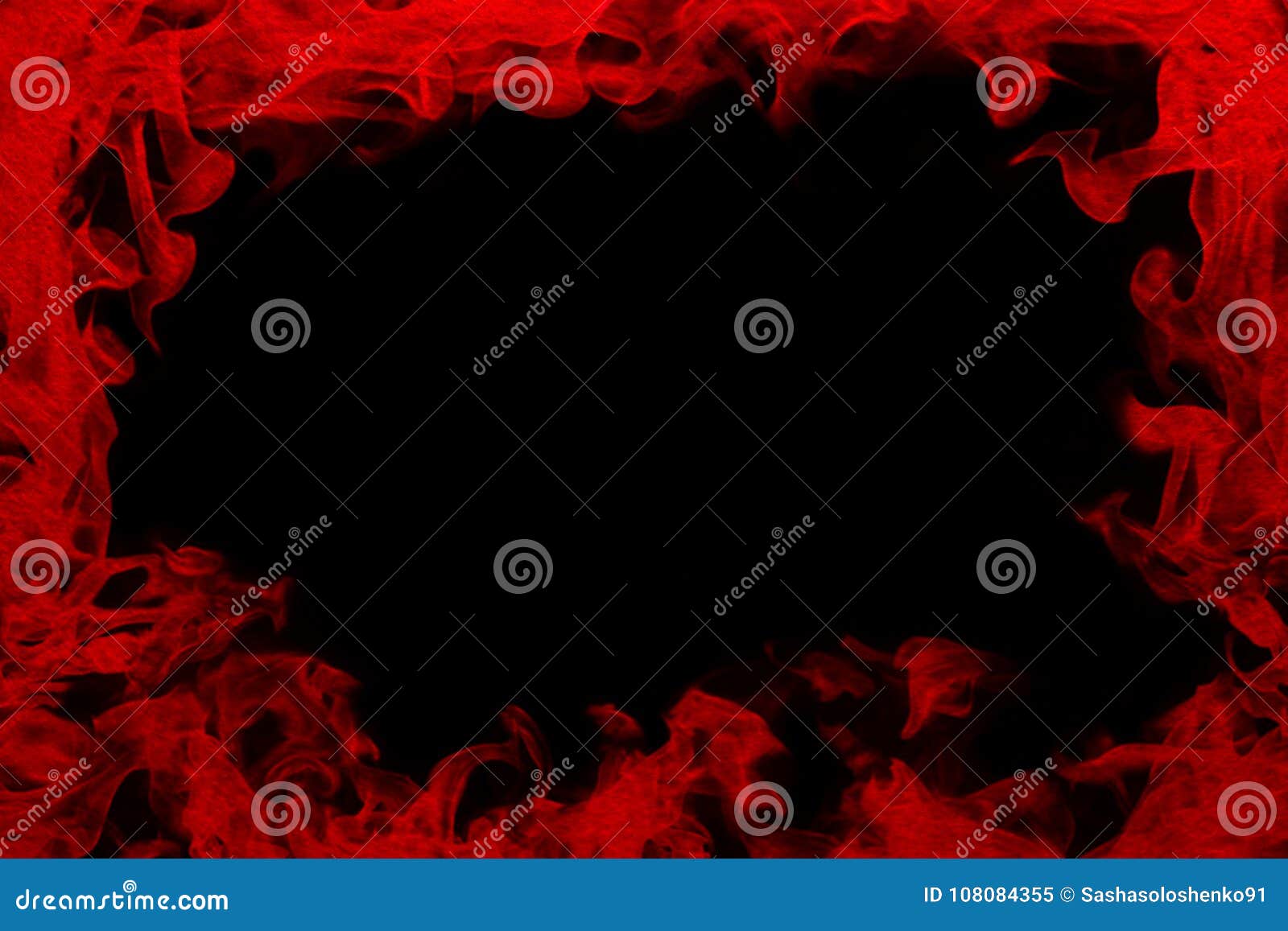 Red Frame Black Background