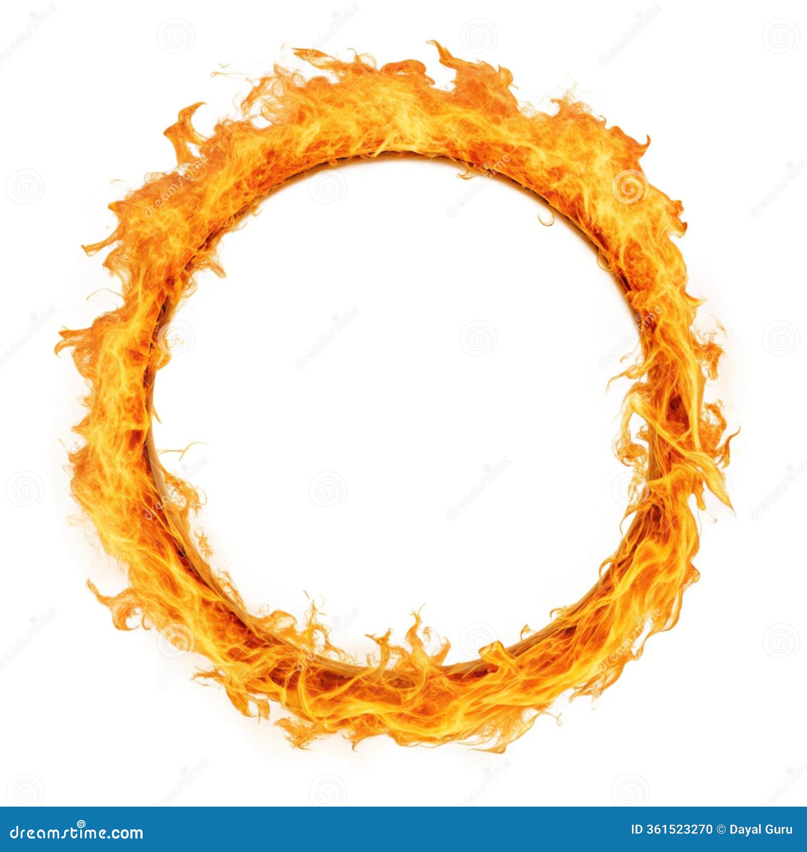 Flame Ring Isolated on Transparent Background Stock Illustration ...