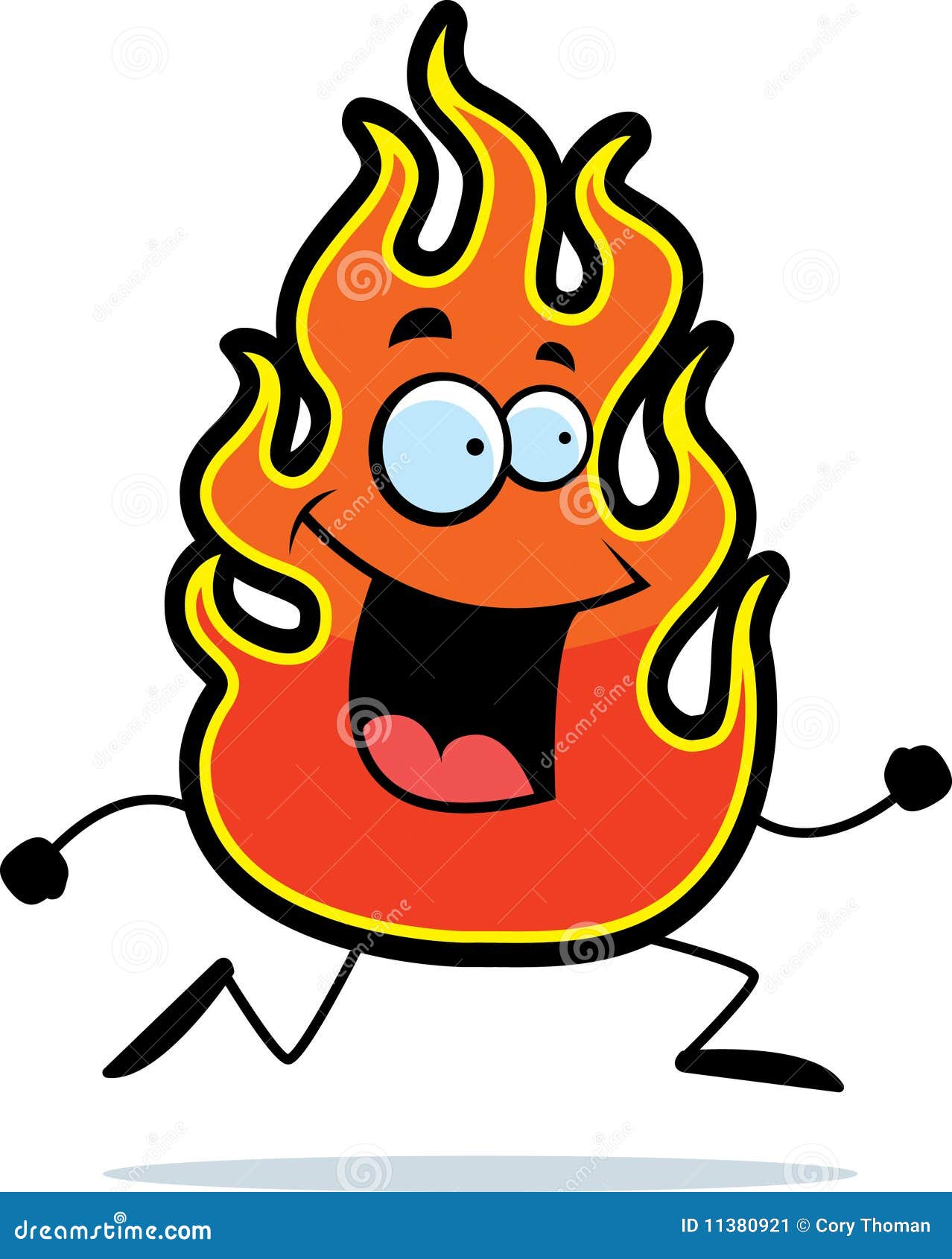 Flame Running stock vector. Illustration of running, flame - 11380921