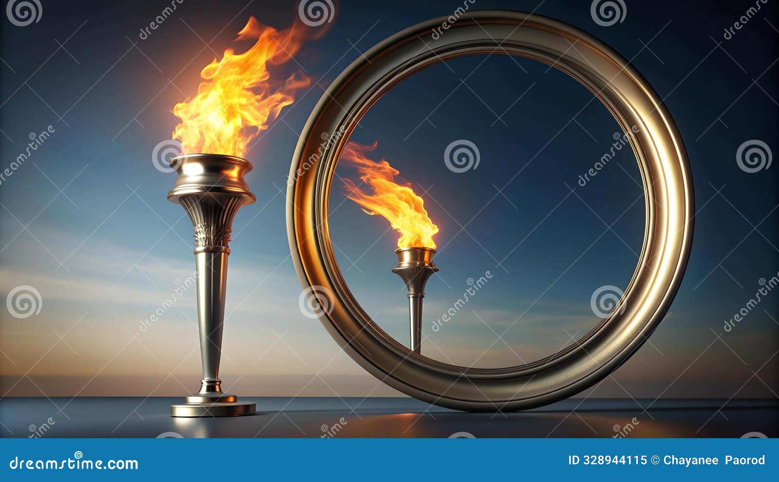 The Flame S Reflection: a Mirror of Humanity S Spirit AI Generated ...