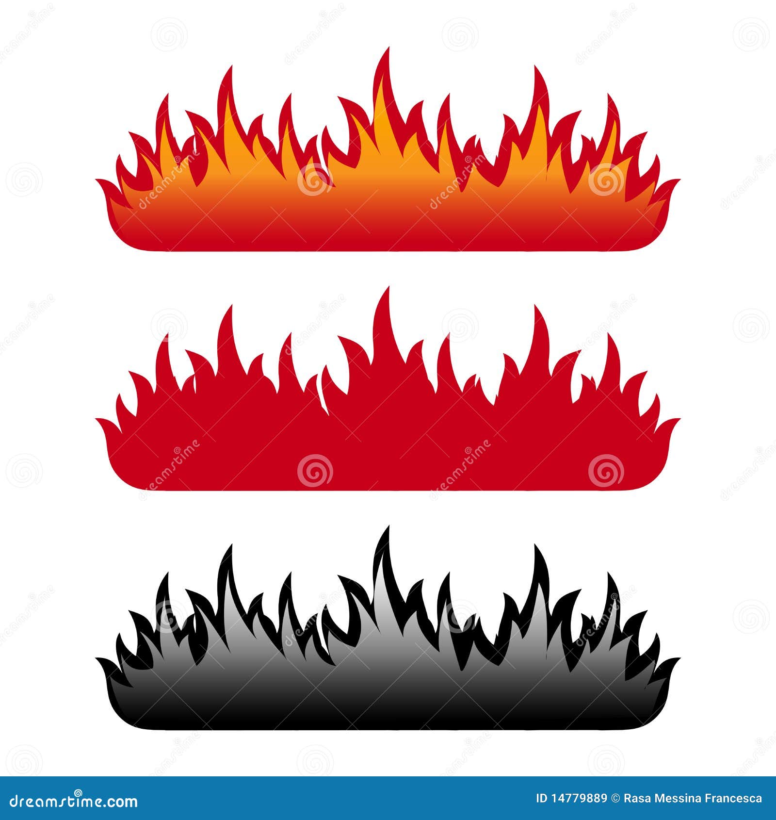 Three Flame Fire Burn Bonfire 3 Tongues Icon Outline Black Color Vector ...