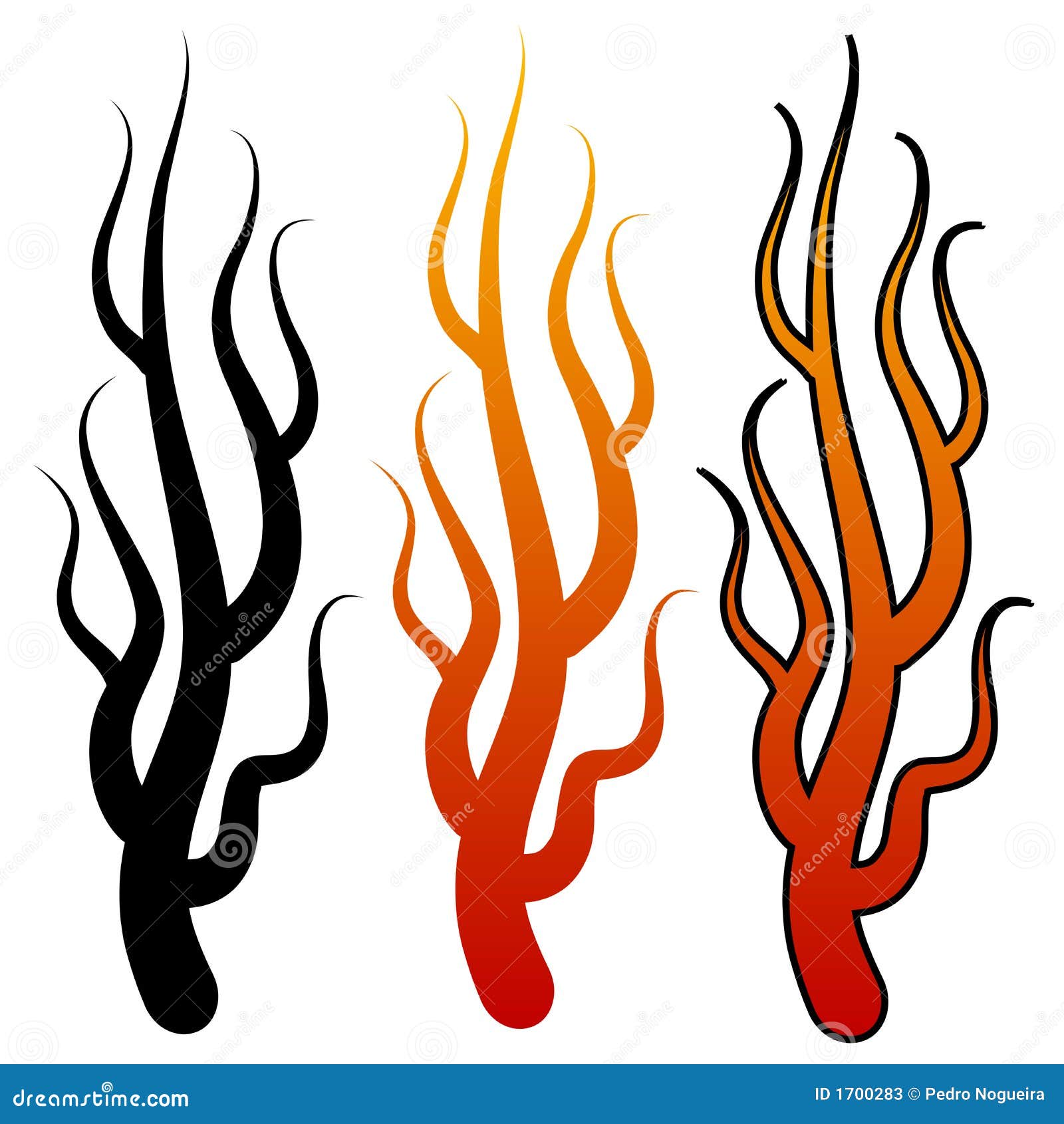 Flame shapes stock vector. Illustration of decorative - 1700283