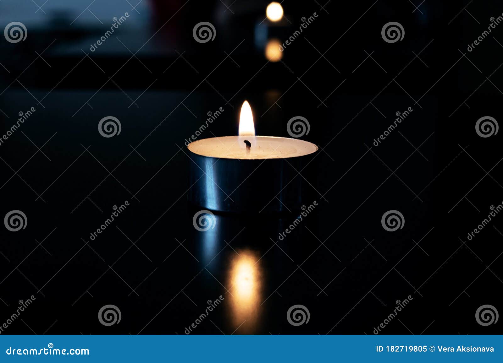 Small Candle Light With A Dark Background Royalty-Free Stock ...
