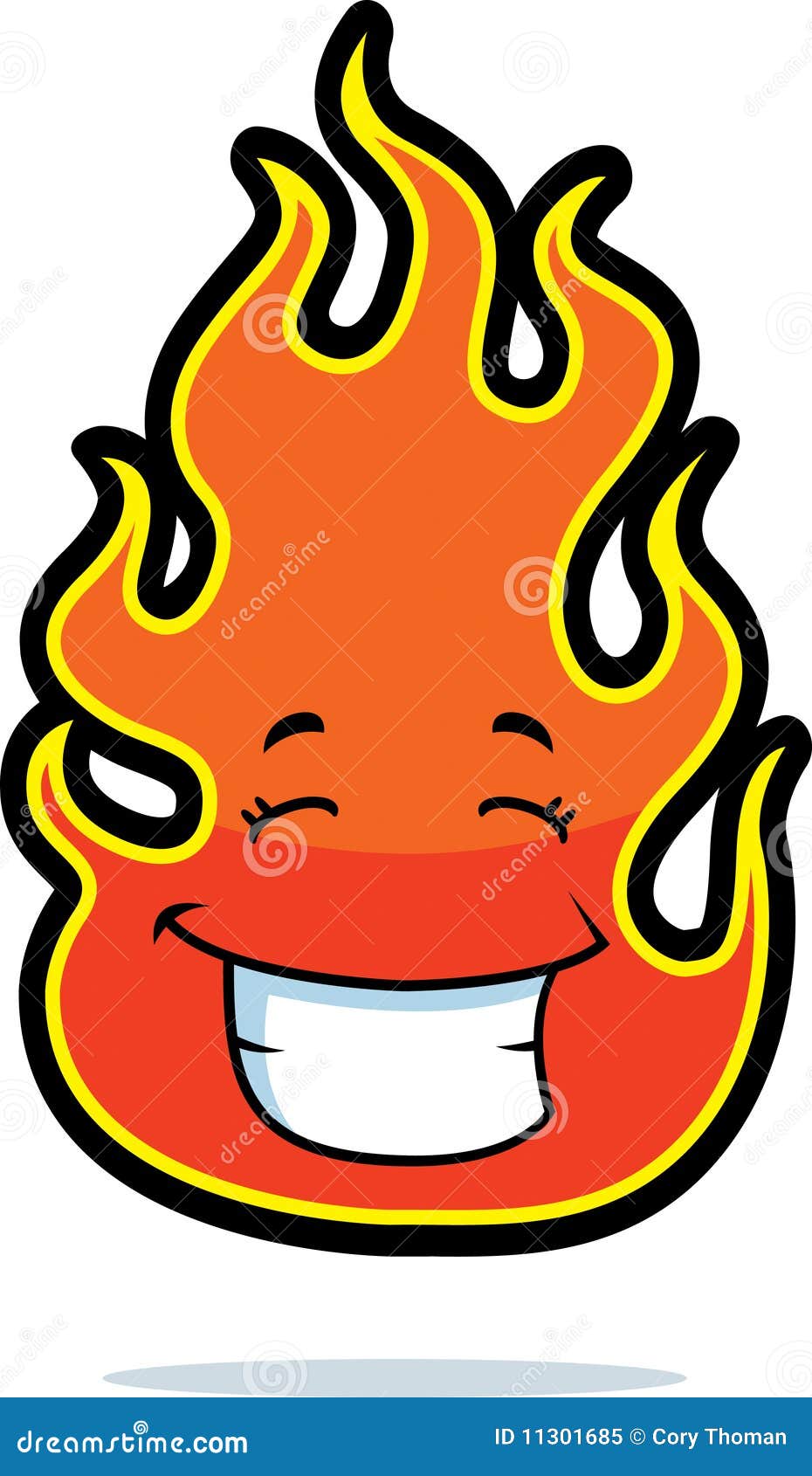 Flame Smiling stock vector. Illustration of grin, smiling - 11301685