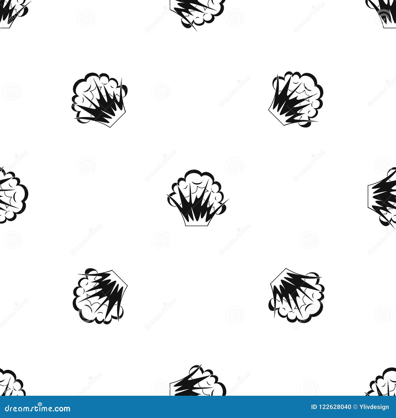 Flame and Smoke Pattern Seamless Black Stock Vector - Illustration of ...