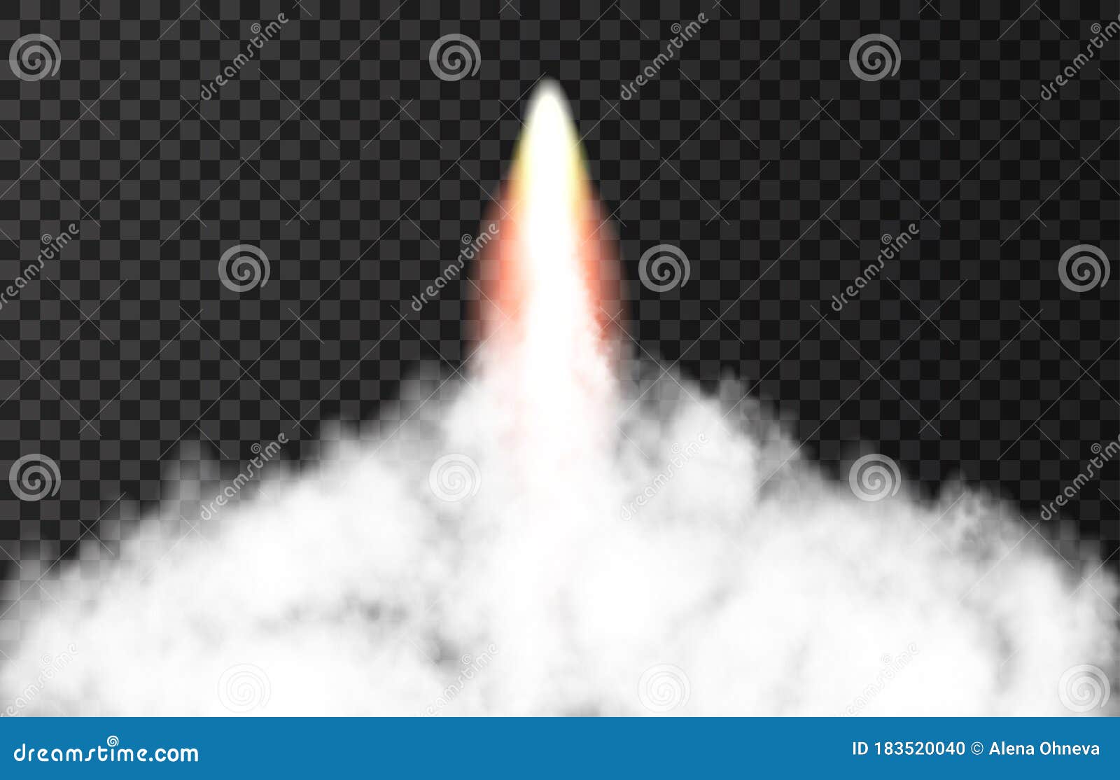 Flame and Smoke from Space Rocket Launch Stock Vector - Illustration of ...