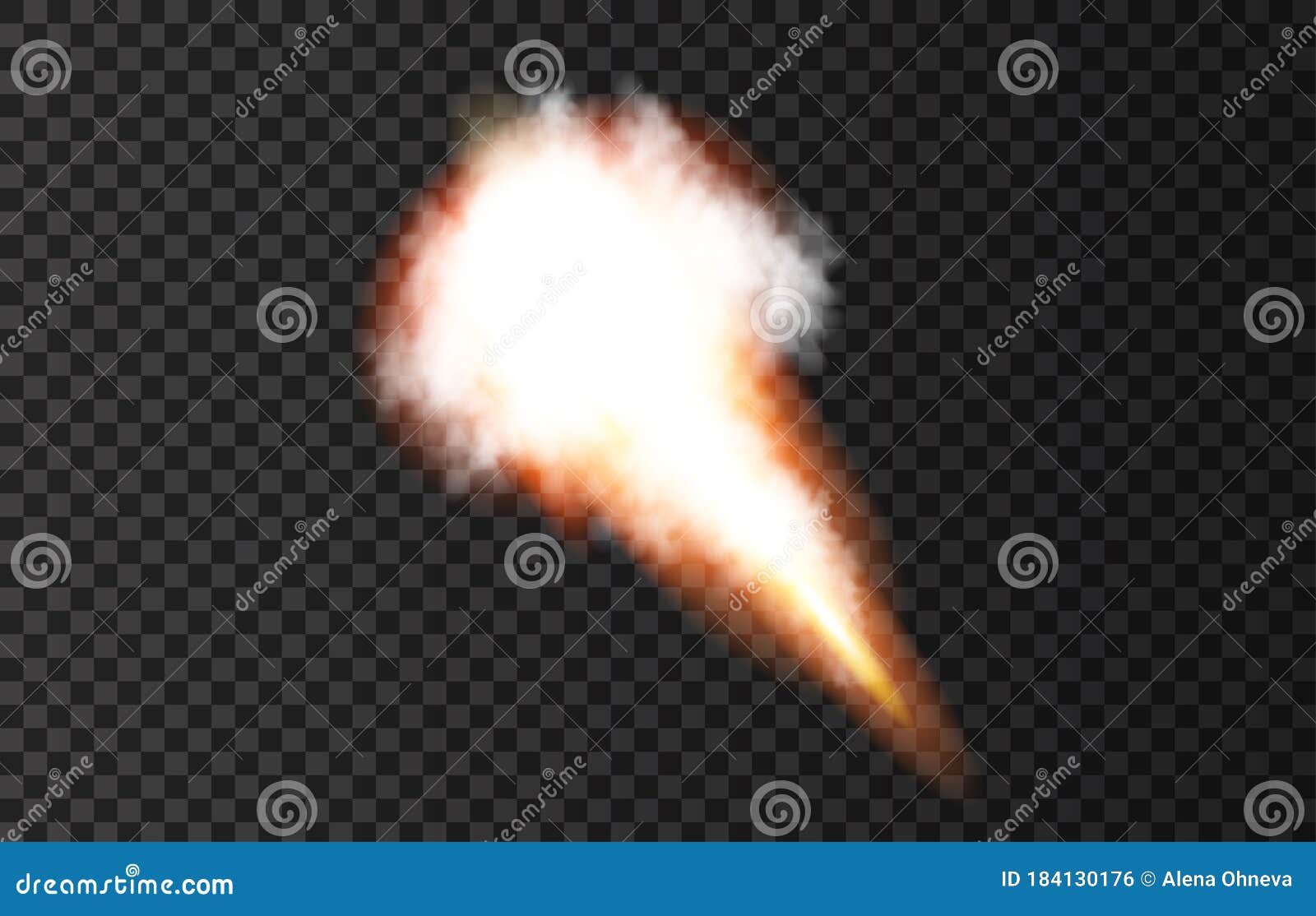 Flame and Smoke from Space Rocket Launch Stock Vector - Illustration of ...