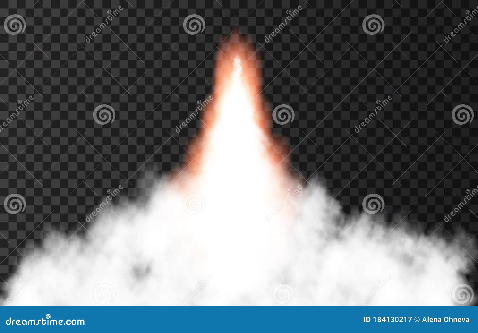 Flame and Smoke from Space Rocket Launch Stock Vector - Illustration of ...