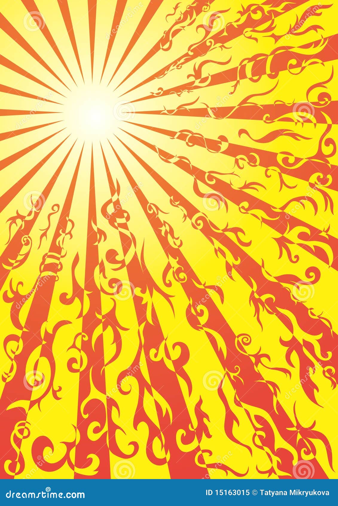 Flame sun stock vector. Illustration of color, blaze - 15163015