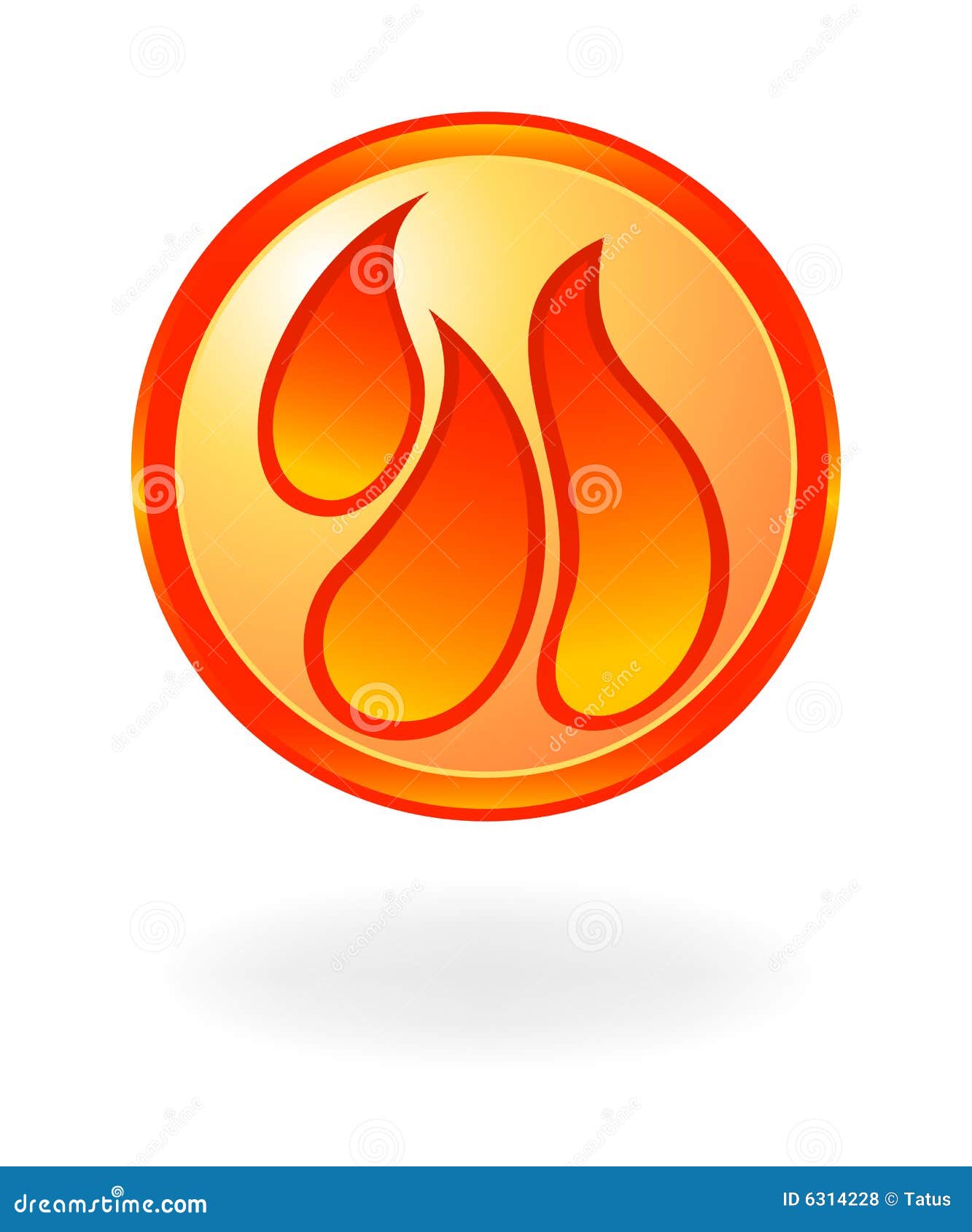 Flame symbol stock vector. Illustration of label, painting - 6314228