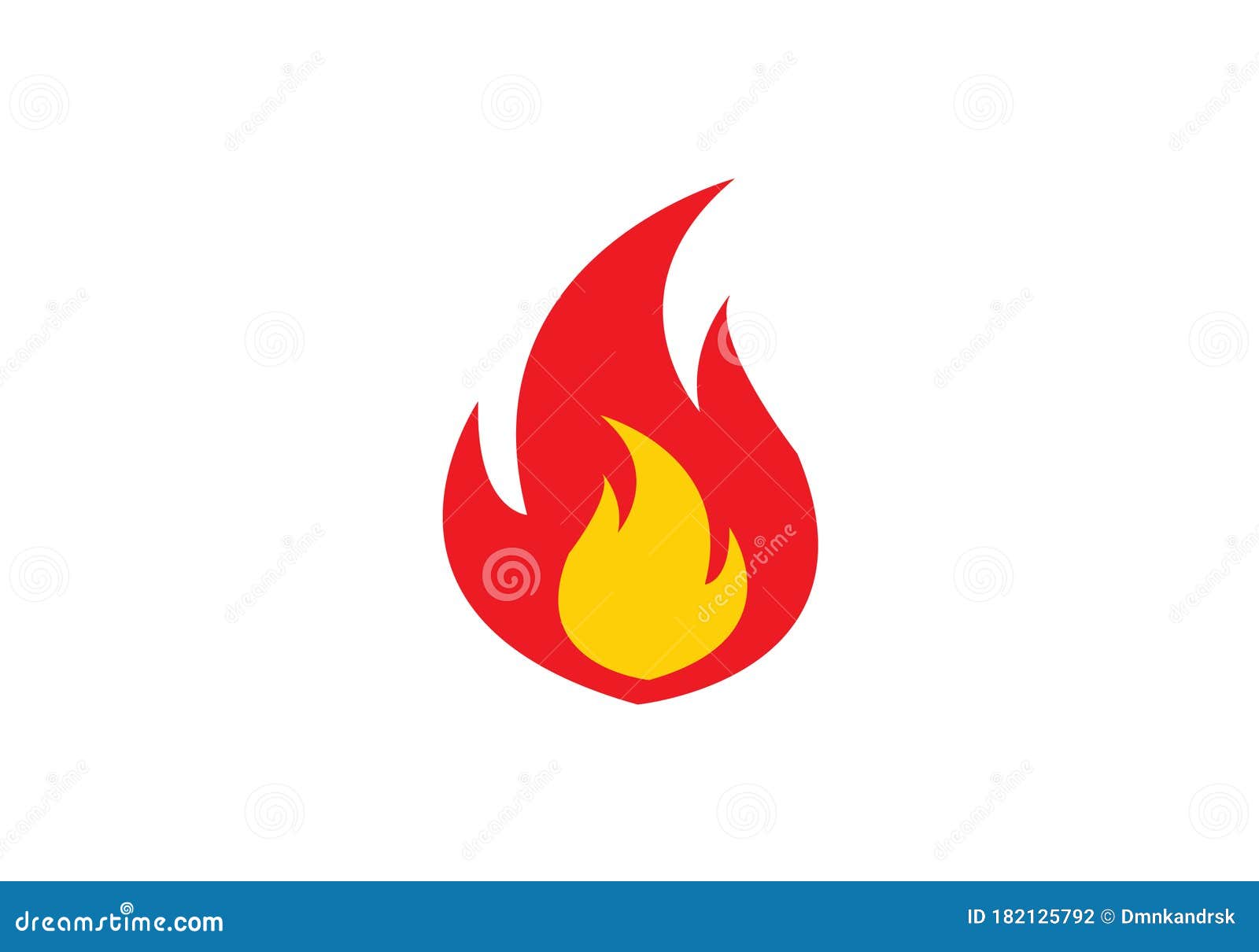 Flame Symbol Fire Illustration Image Burning Stock Vector ...