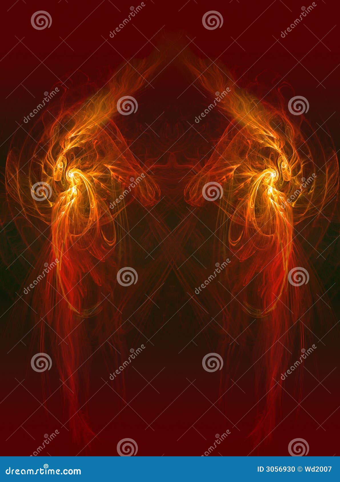 Flame tail abstract stock illustration. Illustration of rendering - 3056930