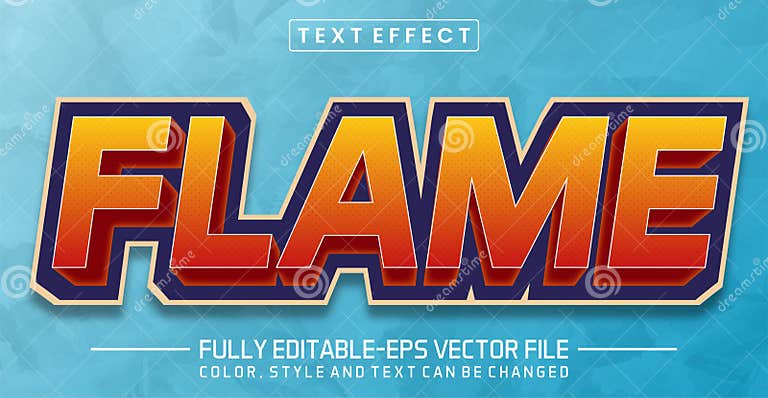 Flame Text Editable Style Effect - Text Style Concept Stock Vector ...