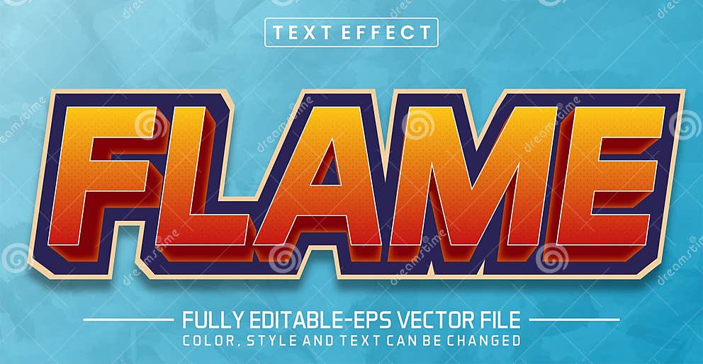 Flame Text Editable Style Effect - Text Style Concept Stock Vector ...