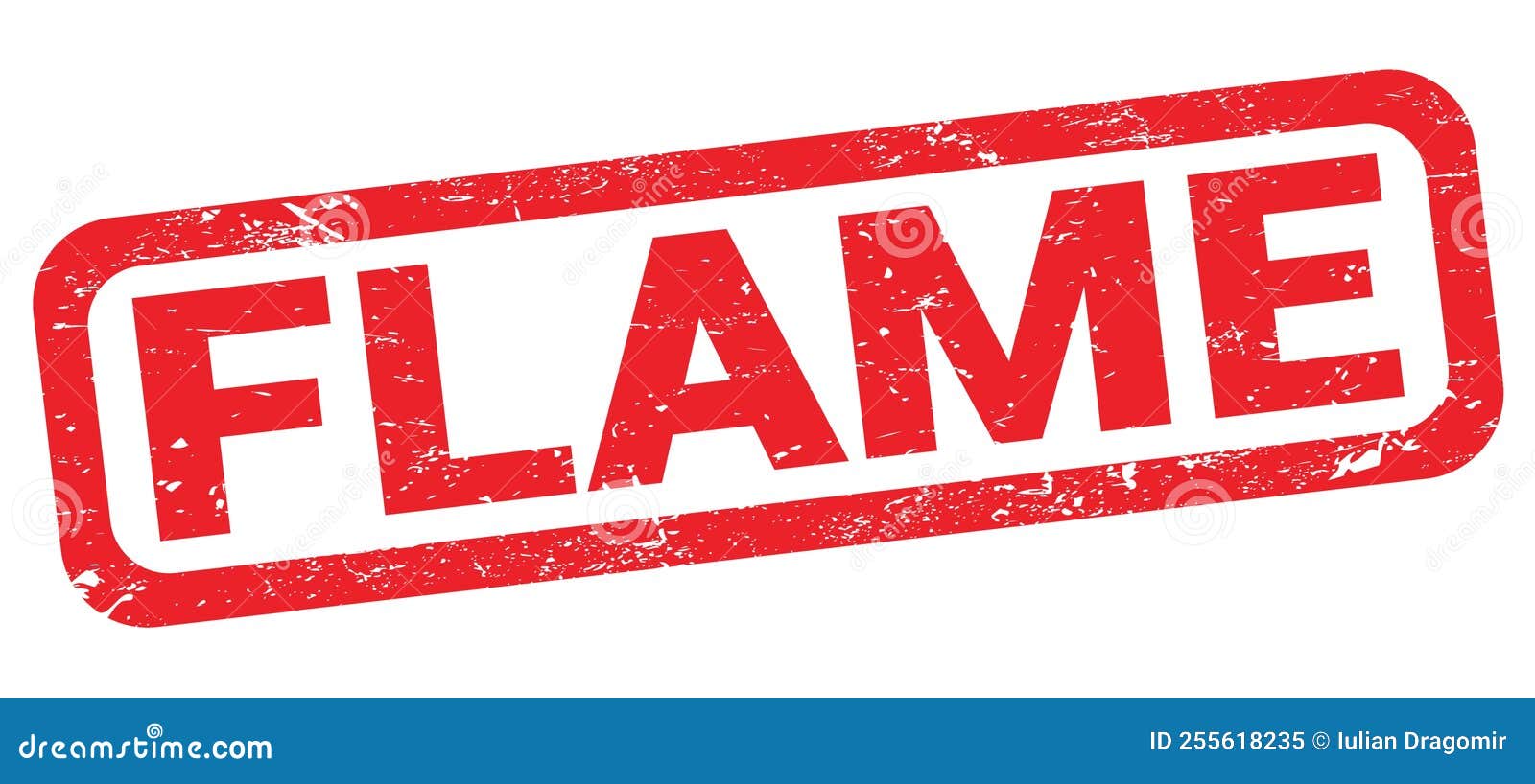 FLAME Text Written on Red Rectangle Stamp Stock Illustration ...
