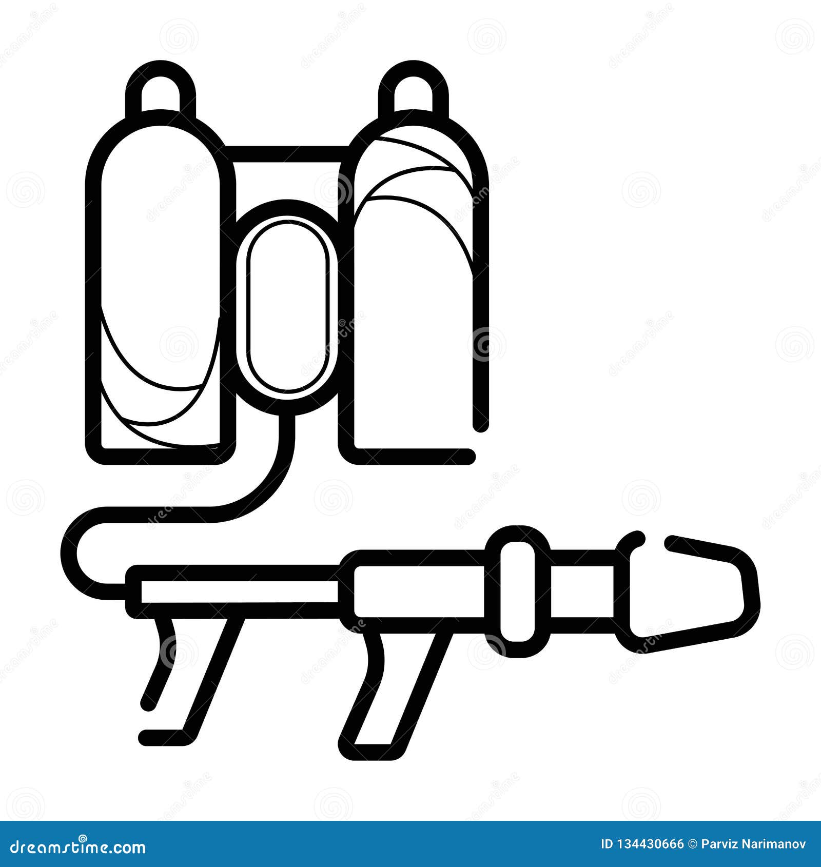 Flame Thrower Icon Vector Sign And Symbol Isolated On White Background, Flame Thrower Logo ...