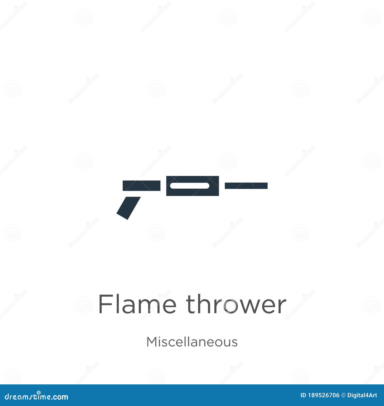 Flame Thrower Icon Vector Sign And Symbol Isolated On White Background ...