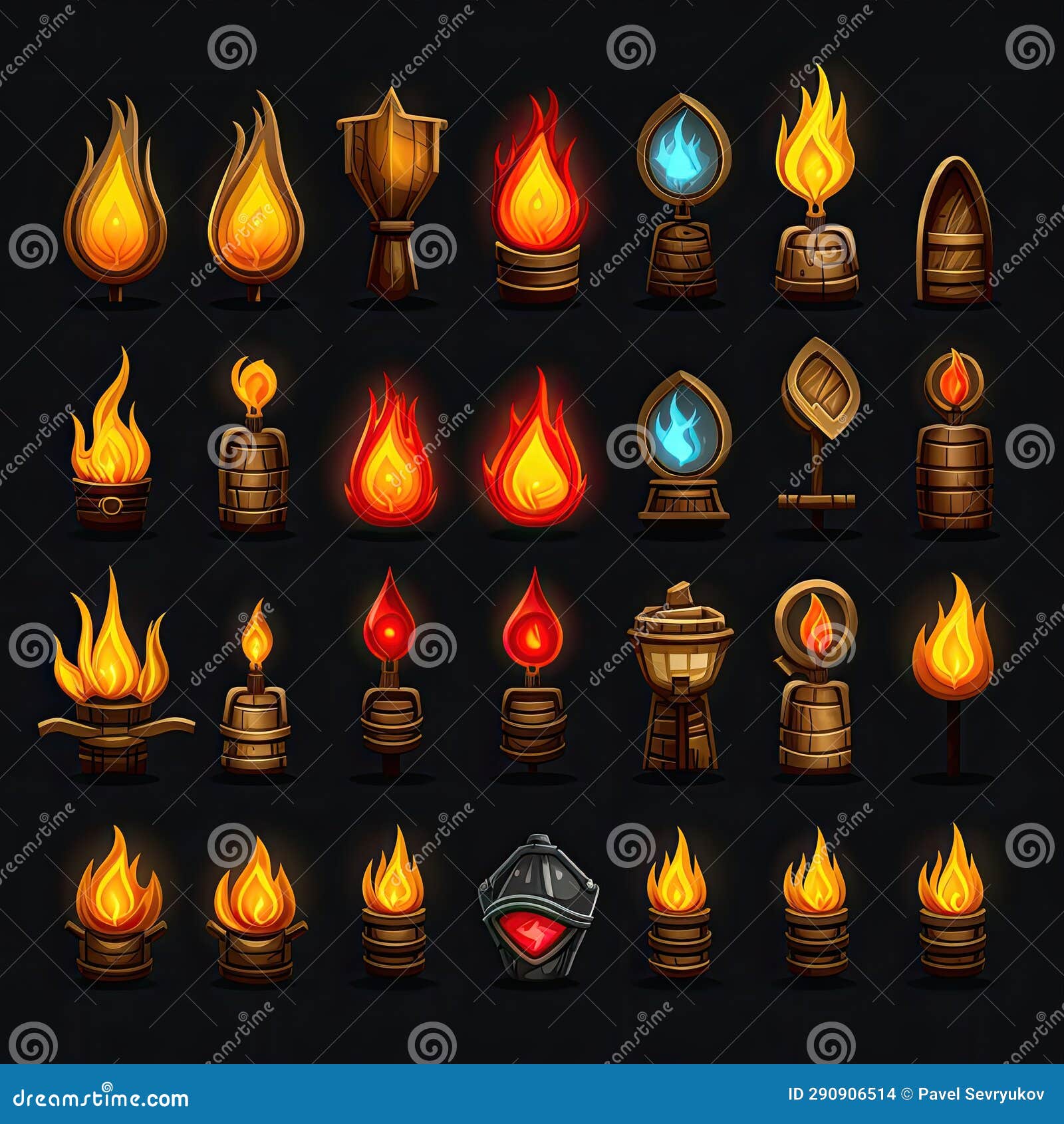 Flame Torch Fire Game Ai Generated Stock Photo - Image of burn ...