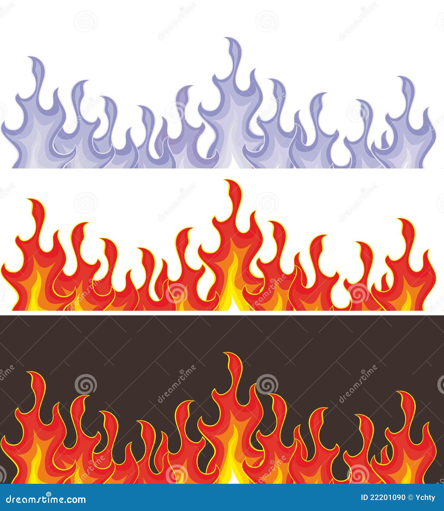 Three Flame Fire Burn Bonfire 3 Tongues Icon Outline Set White Color ...