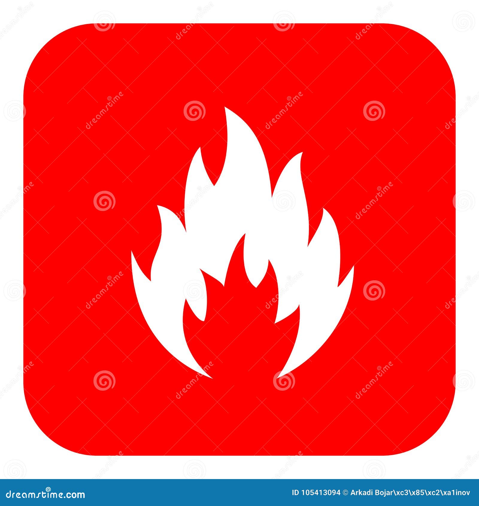 Flame vector sign stock vector. Illustration of icon - 105413094