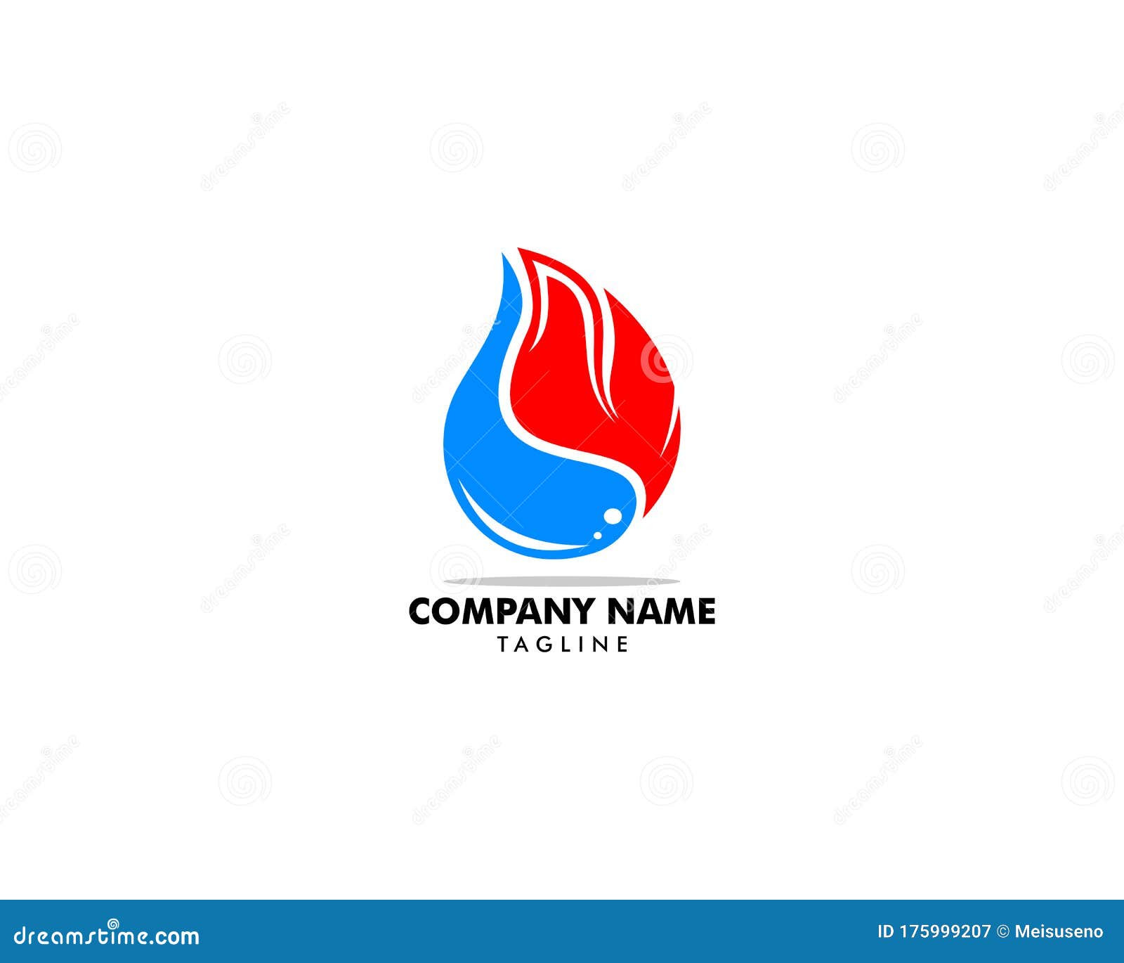 Flame and Water Logo Design, Plumbing and Heating Logo Design Template ...