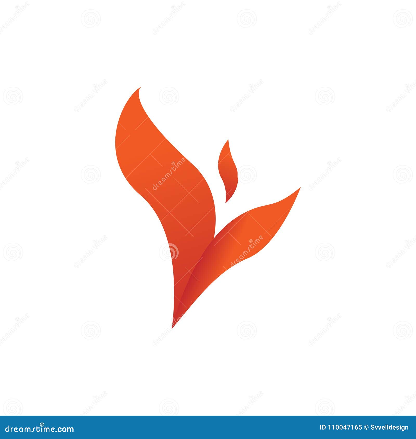 Flame Winged Leaf Shape Symbol Design Stock Vector - Illustration of ...